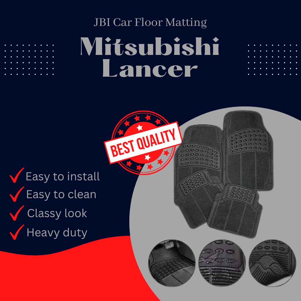 Mitsubishi Lancer Rubberized Floor Matting Heavy Duty | Shopee Philippines