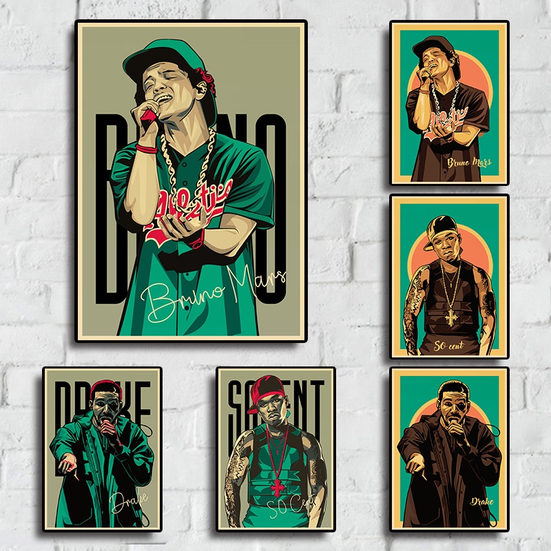 Singer Personal Poster Retro Kraft Paper Art Deco Poster Bedroom ...