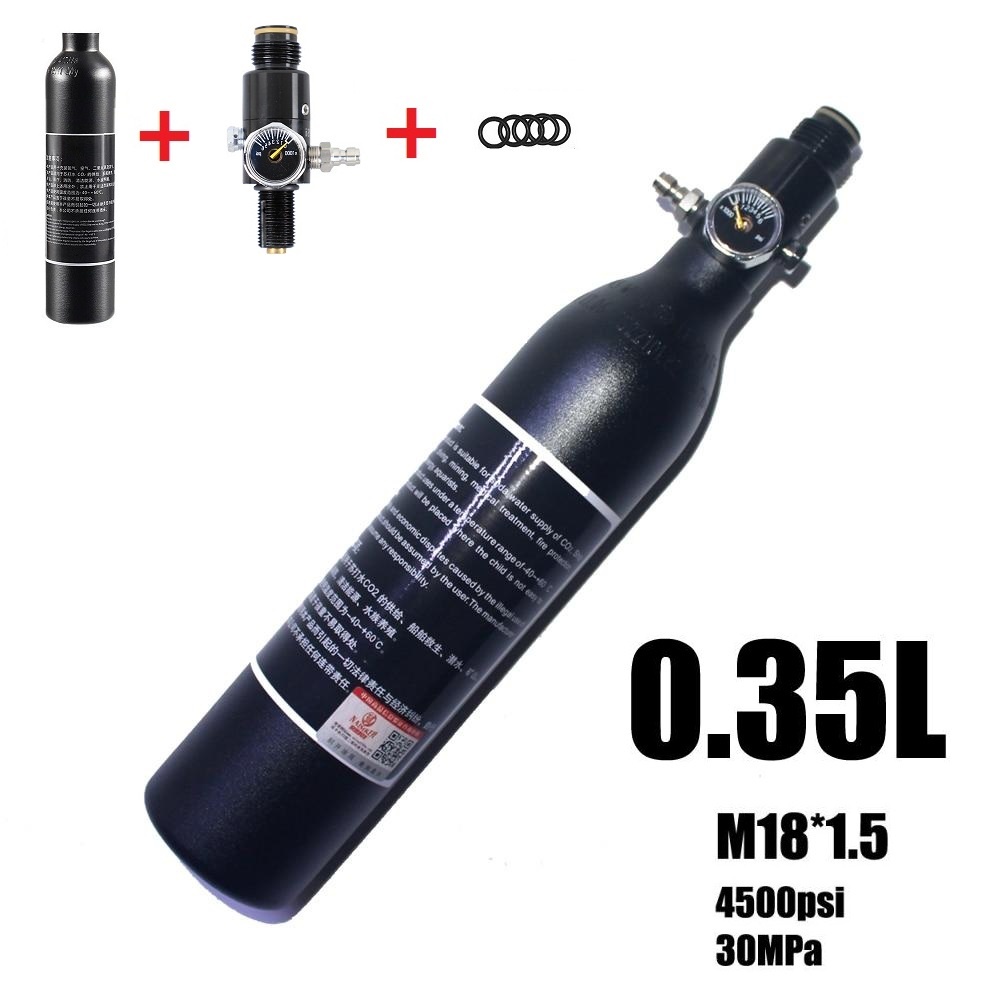 0.35L Pcp Paintball Bottle Tank With 1800Psi Output Regulator Valve ...