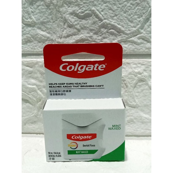 Colgate mint waxed dental floss (50m/54.6yd) | Shopee Philippines
