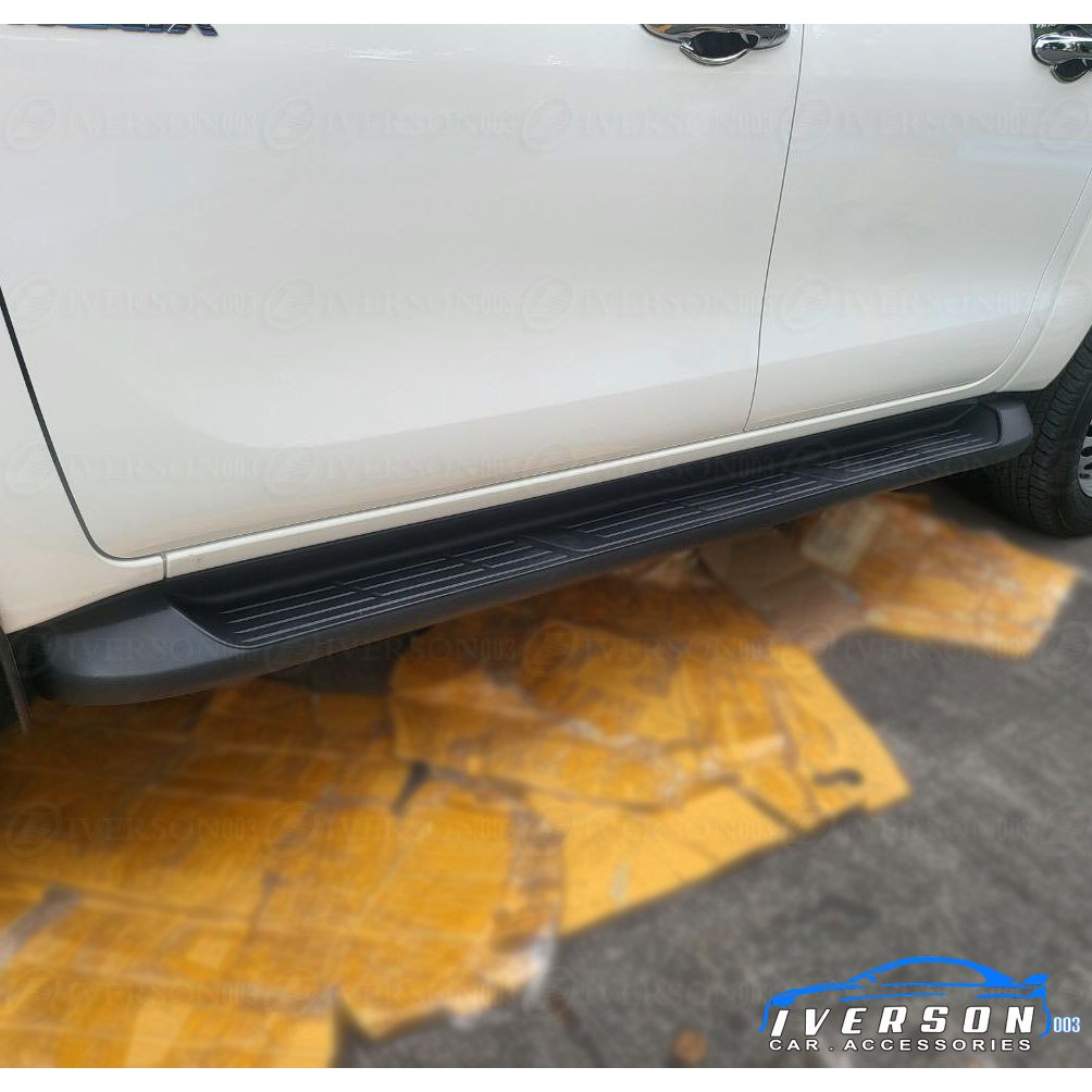 Black Running Board Stepboard for Toyota Hilux 2015 to 2023 | Shopee ...