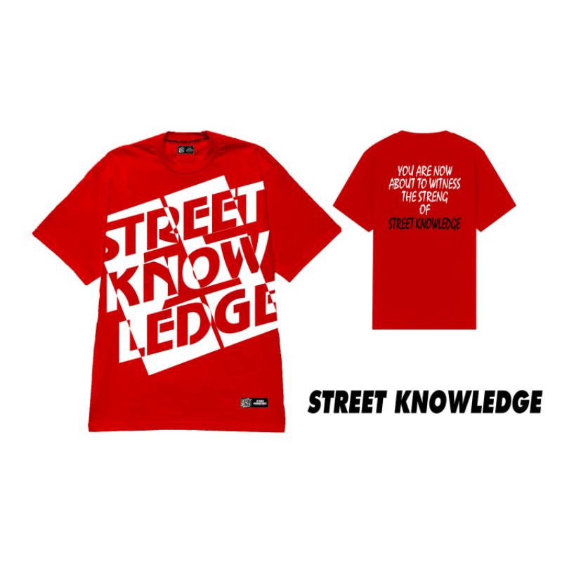 STREET KNOWLEDGE BIG LOGO RED | Shopee Philippines