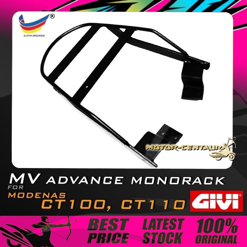 RACK/KAKI GIVI MONORACK MV MODENAS CT100, CT110 | Shopee Philippines