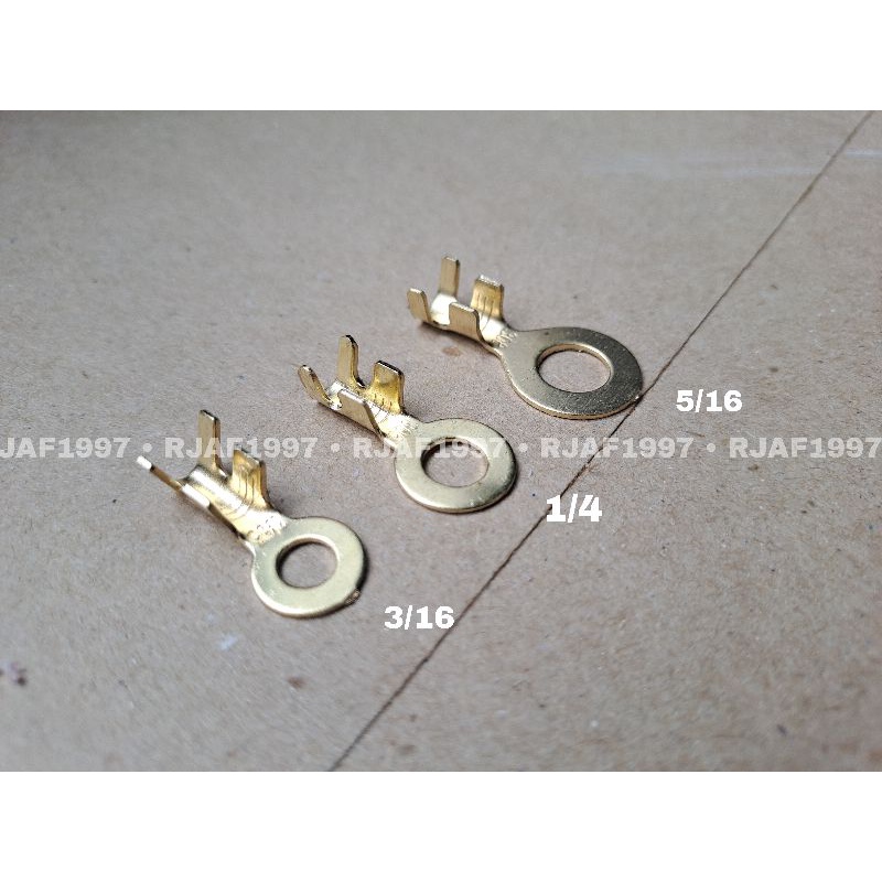 MOTORCYCLE RING EYE TERMINAL PURE THICK COPPER 1/4 3/16 5/16 HEAVY DUTY ...