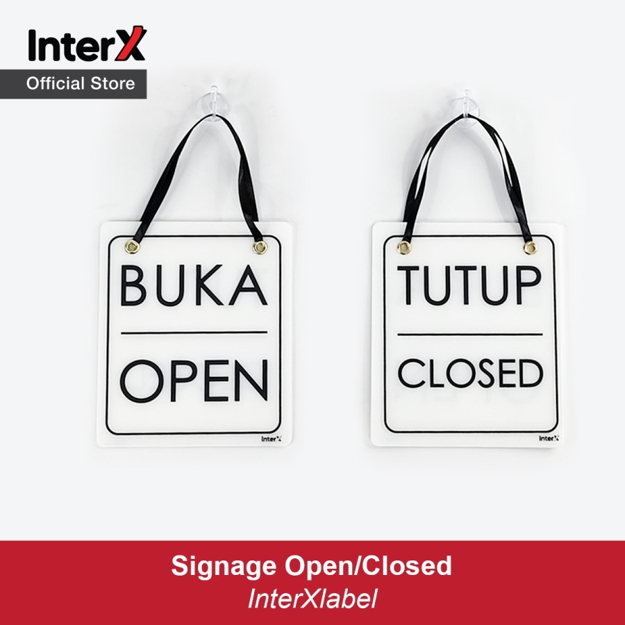 Open Close Acrylic Sign Board Sticker/Closed Open Signage Sign | Shopee ...