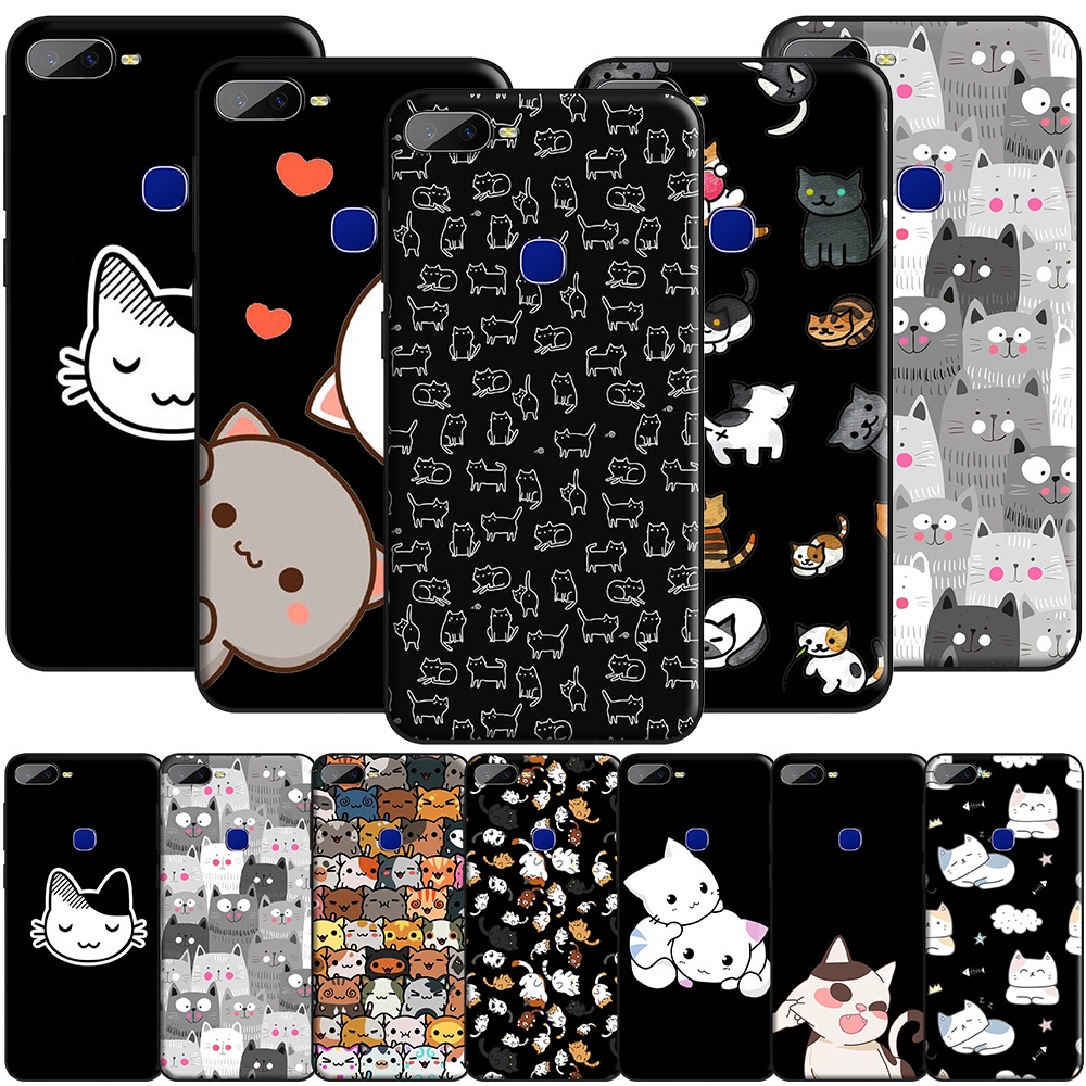 Cute Cat Cartoon DEC_03 Soft Silicone TPU Case for VIVO Y11 Y17 Y12 Y15 ...