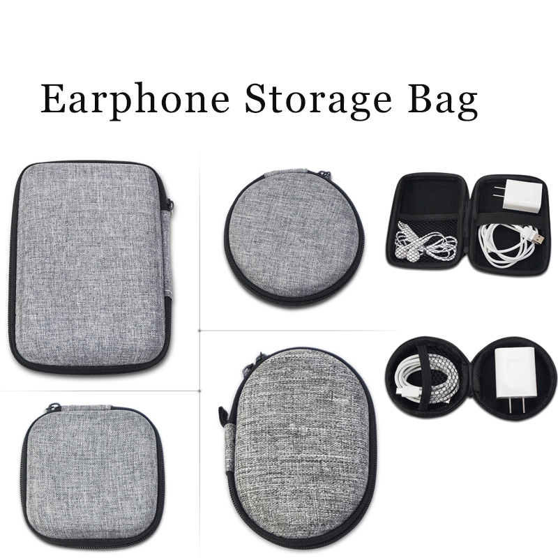 Mult Size Headphone Storage Bag Portable EVA Data Cable Storage ...