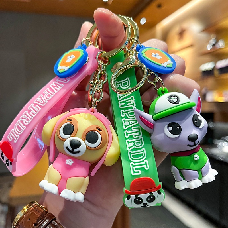 Cartoon PAW Patrol Three-Dimensional Doll Pendant Anime Keychain Toy ...