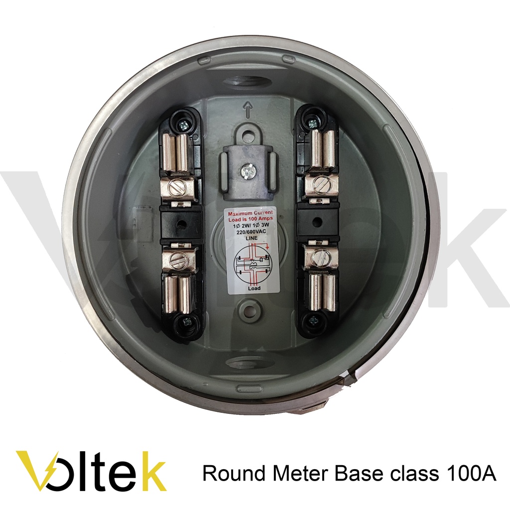 Electric Meter base class 100A round type size 1/2", 3/4", 1" | Shopee ...
