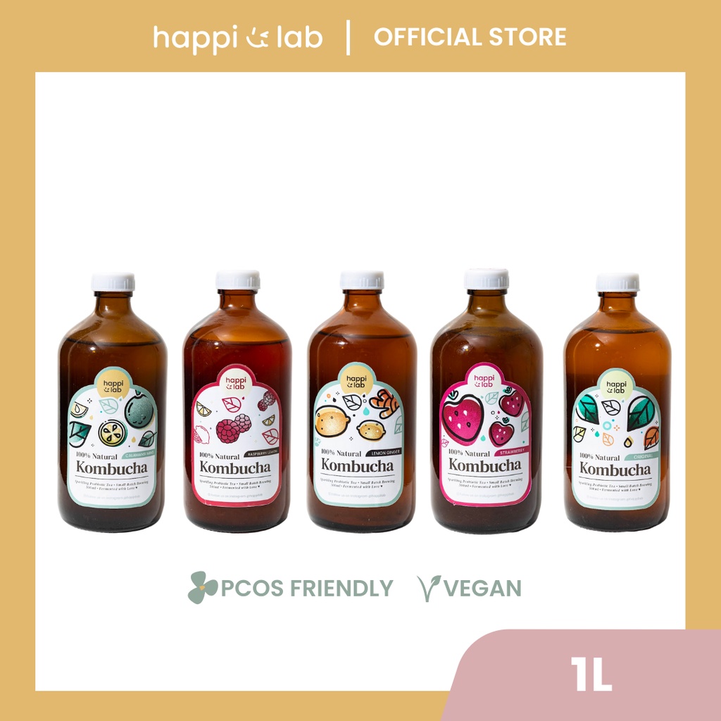 Happi Lab Happi Kombucha 1L | Shopee Philippines
