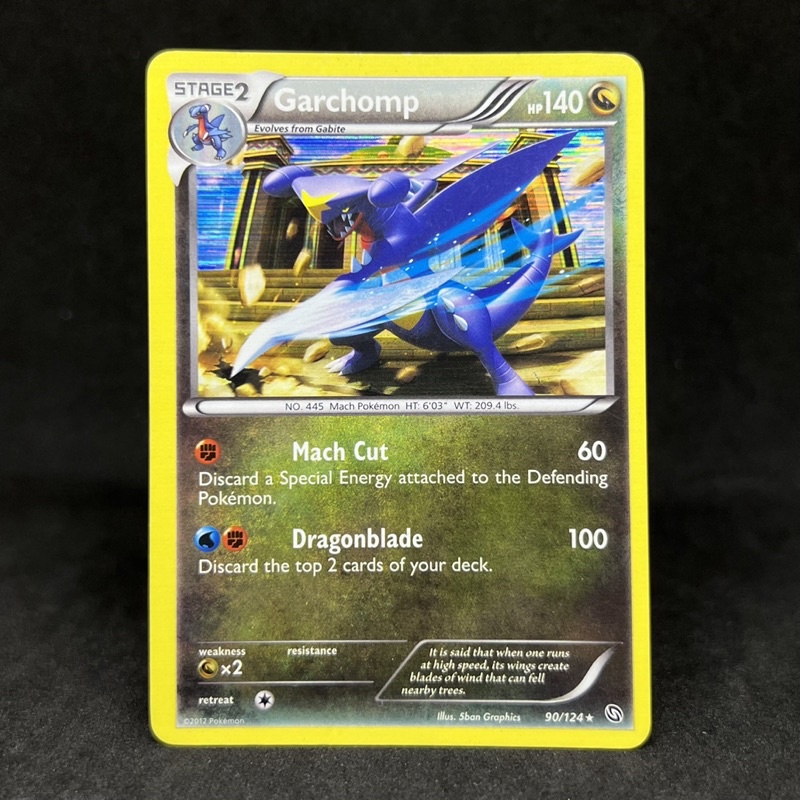 Pokemon TCG Garchomp Holo Rare 90/124 2012 Black & White Dragons ...