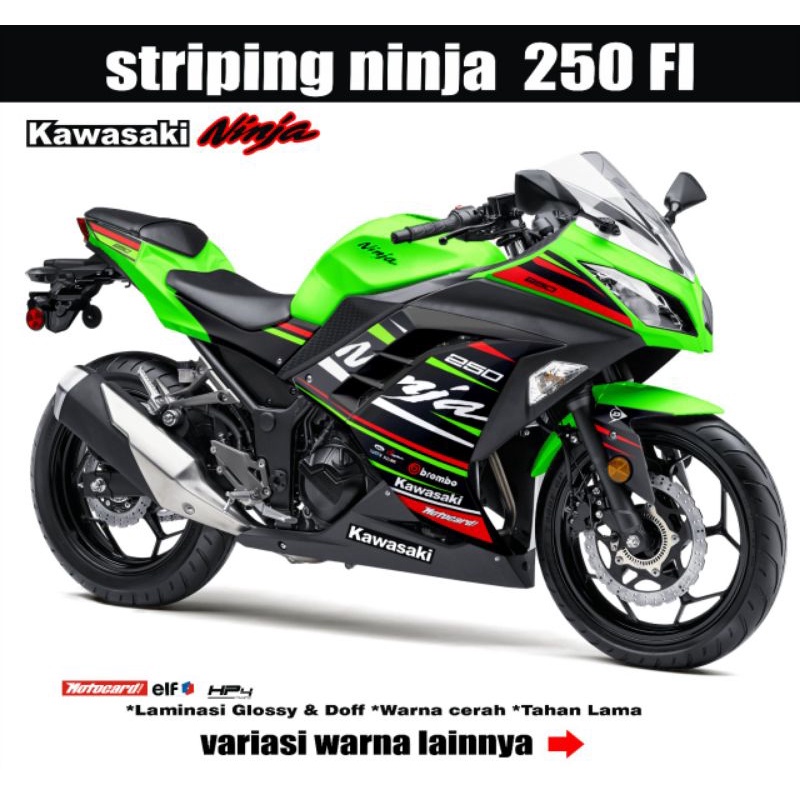 Striping NINJA 250 fi STICKER KAWASAKI NINJA 250 Injection DECAL NINJA ...