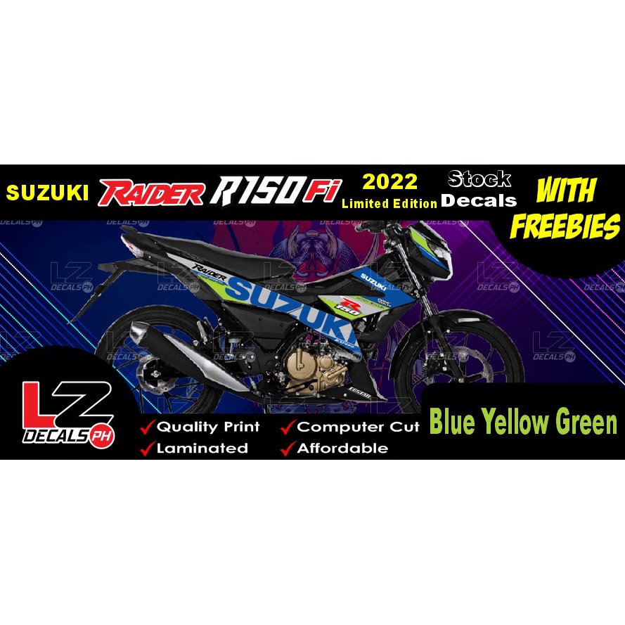 Suzuki Raider R150 Fi (2022) Limited Edition Stock Decals / Stickers ...