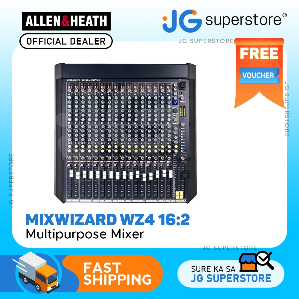 Allen & Heath W4-162 Mixwizard Desk Mixer Multi Purpose Mixer with 16 ...