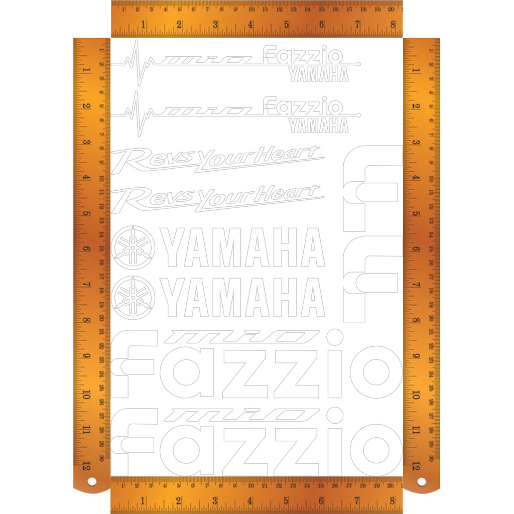 YAMAHA MIO FAZZIO DECAL PACK 10 PCS | Shopee Philippines