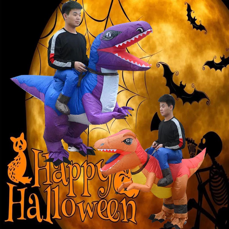 Adult Inflatable Velociraptor Costume Halloween Cosplay Carnival Party ...