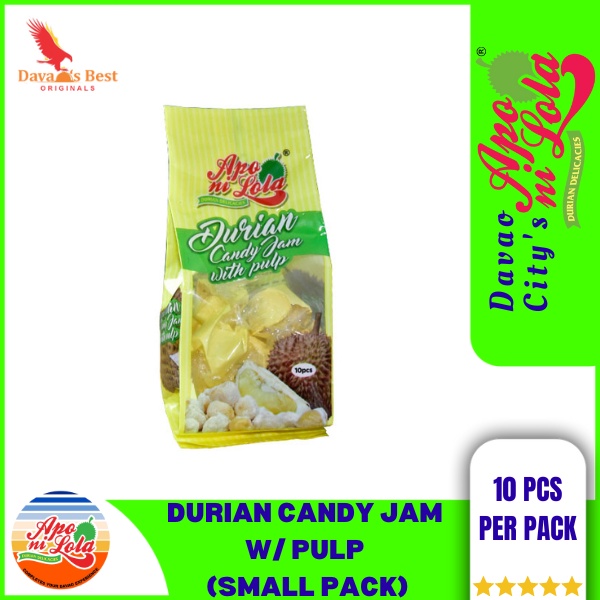 DBO Apo ni Lola Durian Candy Jam w/ Pulp Small 10pcs | Sweet Delicacies ...