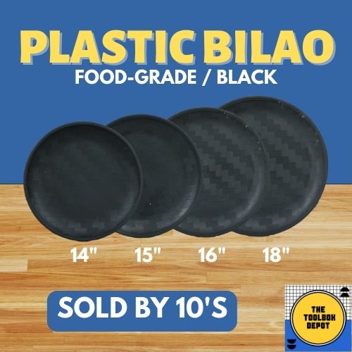 [10pcs] 14" 15" 16" 18" Plastic Bilao Black BIG SIZES Food-grade ...