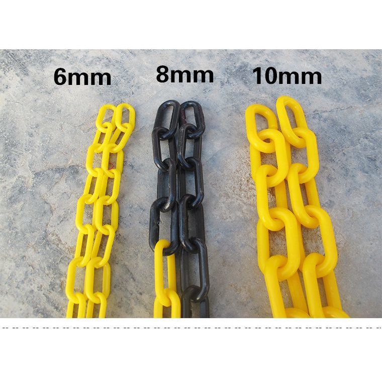 Plastic Warning Chain 8mm White Traffic Cone Chain Safety Isolation ...