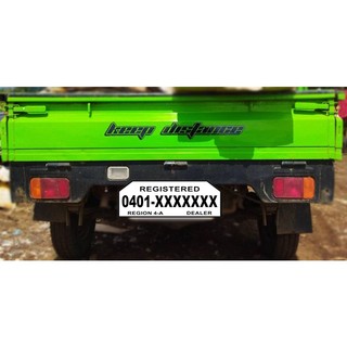 Multicab Standard marking Sticker Decals Set (CAPACITY, NOT FOR HIRE ...