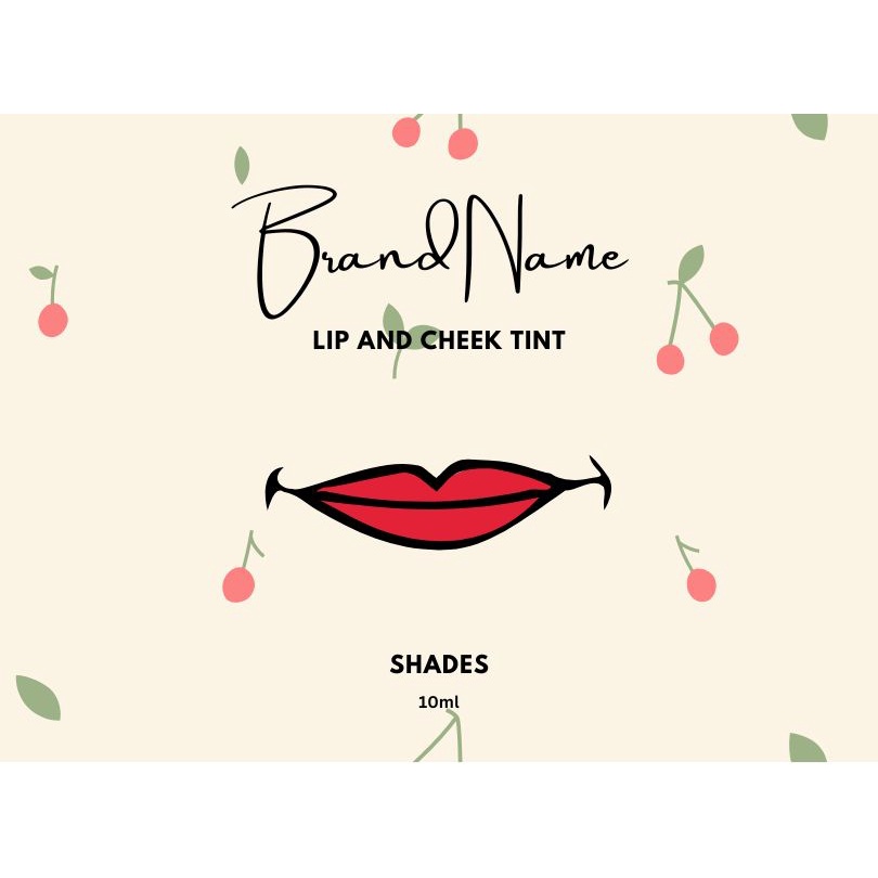 Customized Lip tint Sticker Label 10ml (15pcs) | Shopee Philippines