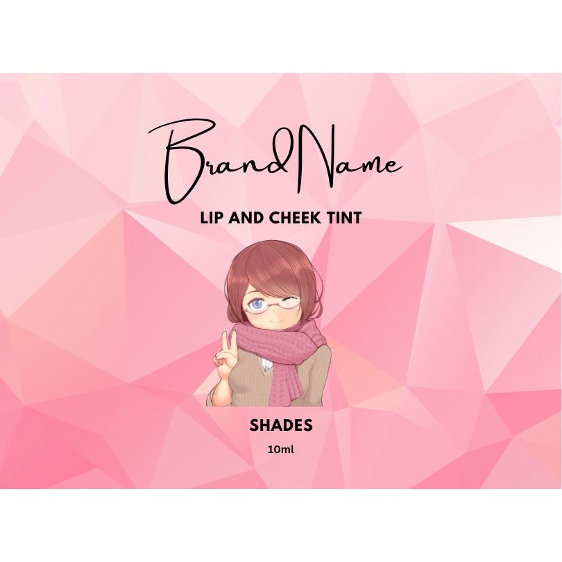 Customized Lip tint Sticker Label girl design (15pcs) | Shopee Philippines