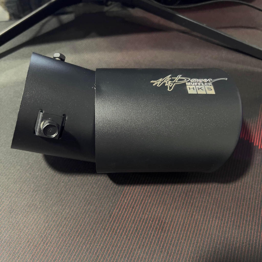 MATTE BLACK HKS 3" MUFFLER TIP Curved Universal for SUV VAN Pick-UP 3.0 ...