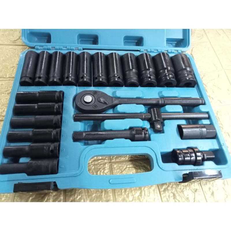 ORIGINAL FLYMAN 22 PCS, 1/2 DEEP IMPACT SOCKET SET | Shopee Philippines