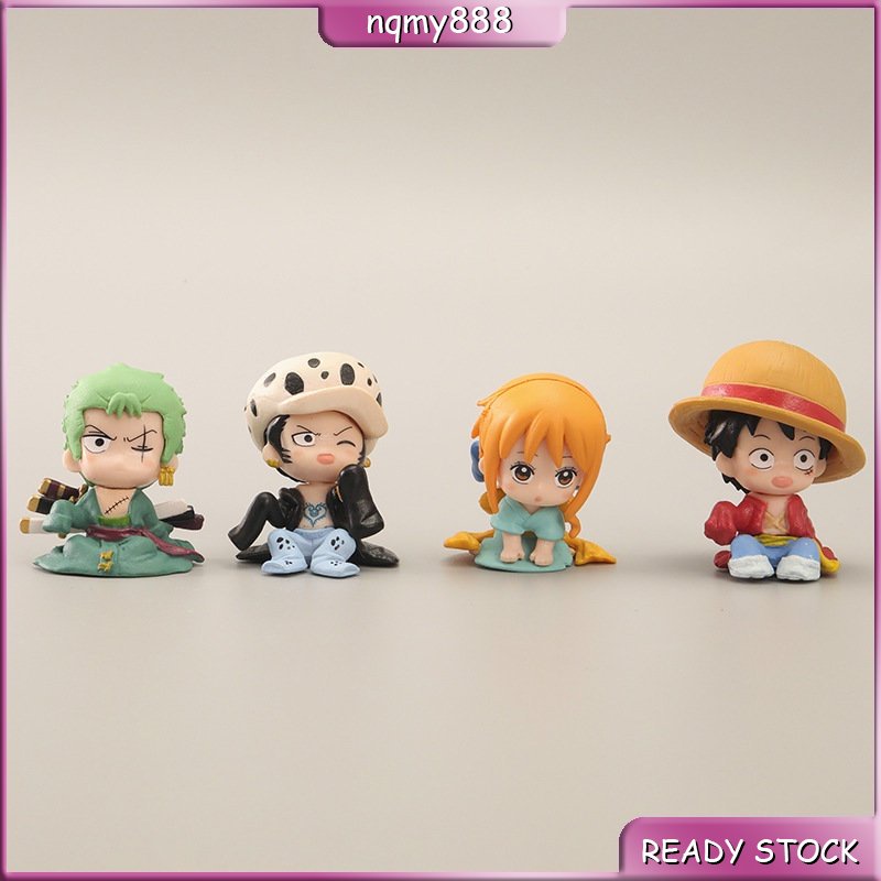 One Piece Q Luffy Zoro Nami Law Mimi Ornaments Model Action Figure ...
