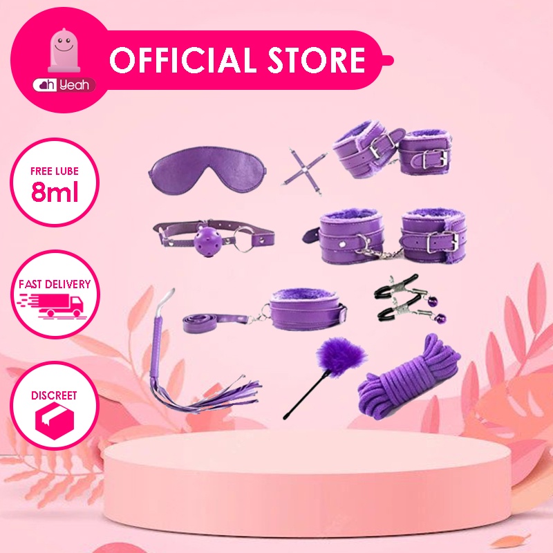 10 Pcs BDSM Adult Toys Leather Bondage Sets Restraint Kits for Couples ...