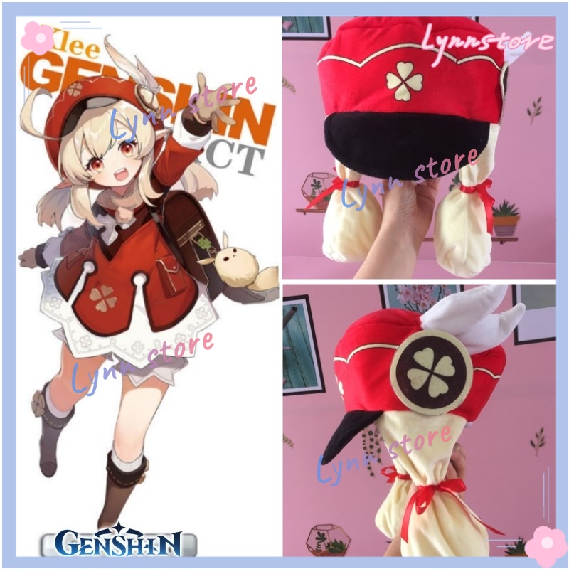 Kawaii GENSHIN IMPACT Plush Hat with Moving Ears Klee Sayu Nilou ...