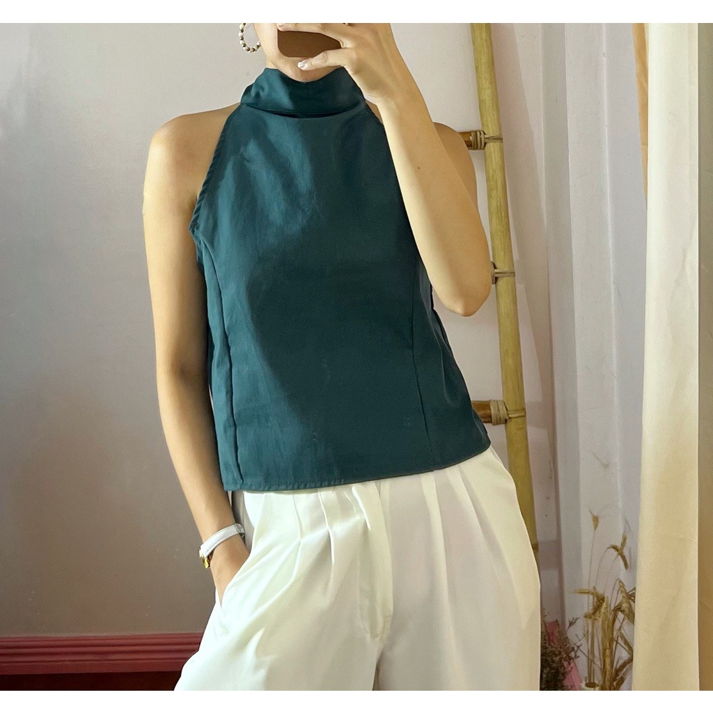 ALI Linen Halter Top - rnblocale PRE-ORDER | Shopee Philippines