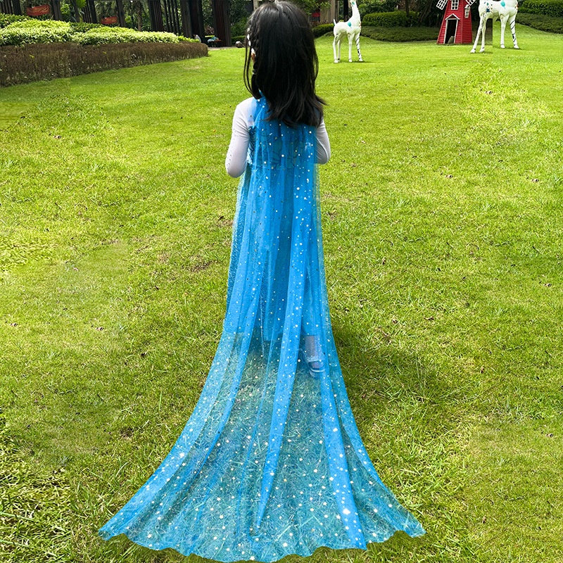 Girls Summer Thin Sunscreen Frozen Princess Elsa Cape New Baby Birthday ...