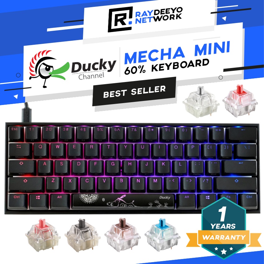 Ducky Mecha Mini RGB Mechanical Keyboard [60% Layout/Aluminum Casing ...
