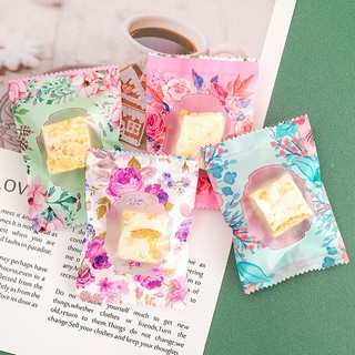 FP1567 (100pcs) 5.5x8.5 CM Floral Cookie Bag Candy Pastry Heat Seal ...