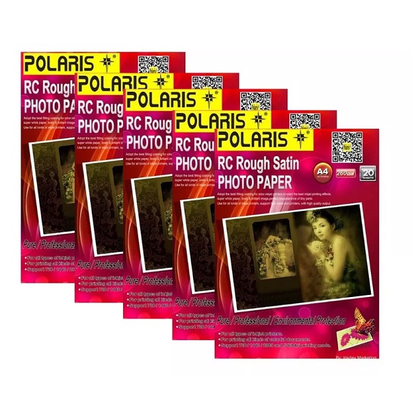 A4/3R/4R/5R Polaris RC Rough Satin Photo Paper 260gsm High Quality ...