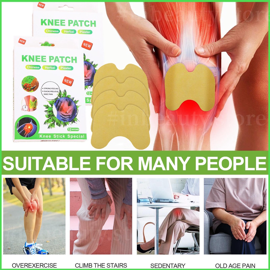 Knee Patch Pain Relief Plaster Sticker Wormwood Joint Veins Muscle ...