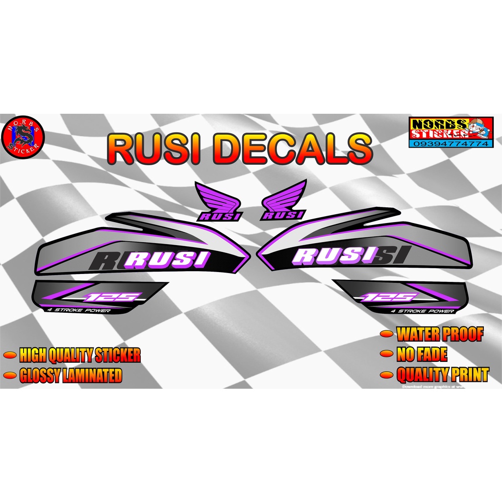 RUSI 125 NEW VERSION DECALS | Shopee Philippines