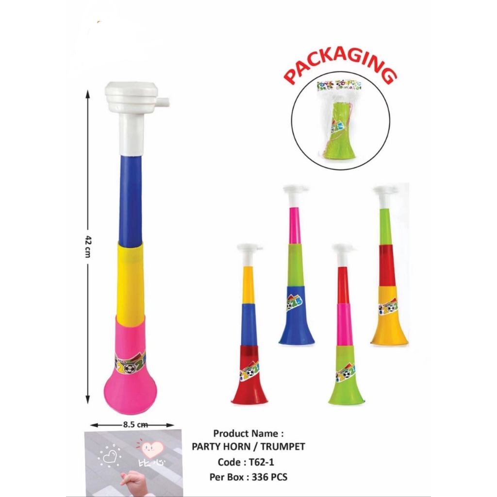 SOLD PER 5PCS -PLASTIC TRUMPET FOR NEW YEAR / TOROTOT RANDOM COLOR ...