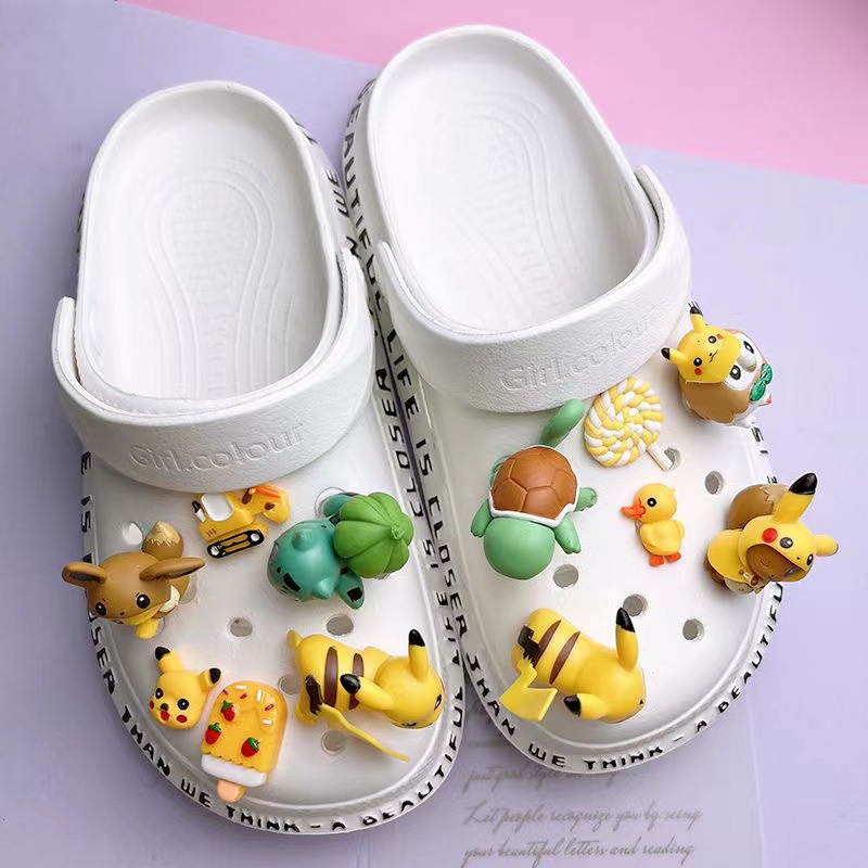 Cartoon Pikachu Squirtle Jibbitz Set Doraemon Jibits Crocs Pin Pokemon ...