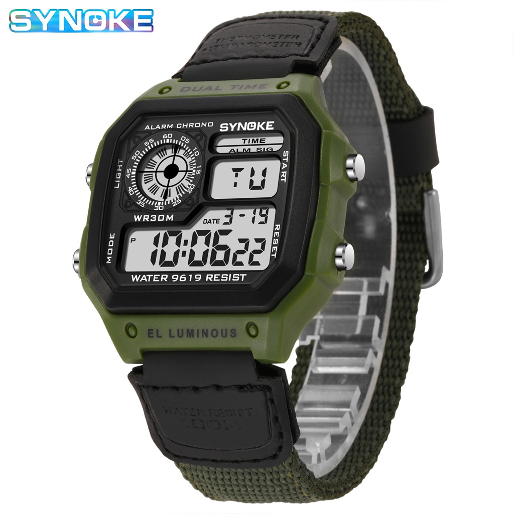 【Ready Stock】SYNOKE Jam Tangan Lelaki Men's Watch Luxury Waterproof Chronograph Alarm Clock ...