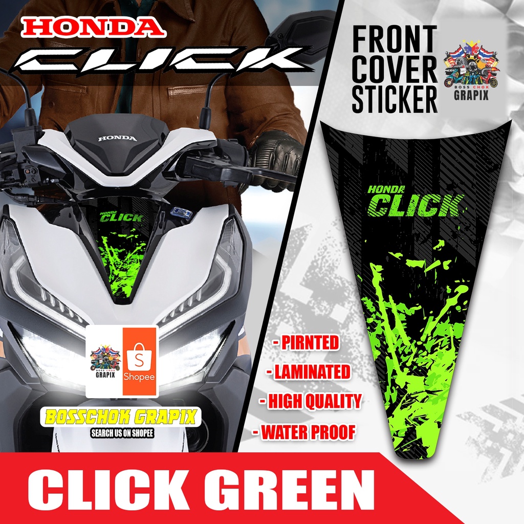 Honda Click 125i 150i Front Visor Sticker Decals (Printed and Laminated ...