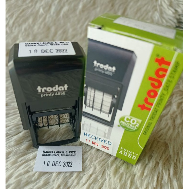 NAME / DATE BELOW personalized stamp trodat 4850 | Shopee Philippines