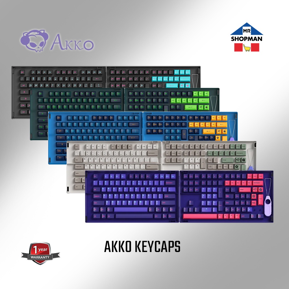 Akko Keycaps PBT / ABS Double Shot Full Key Cap Set for Mechanical ...