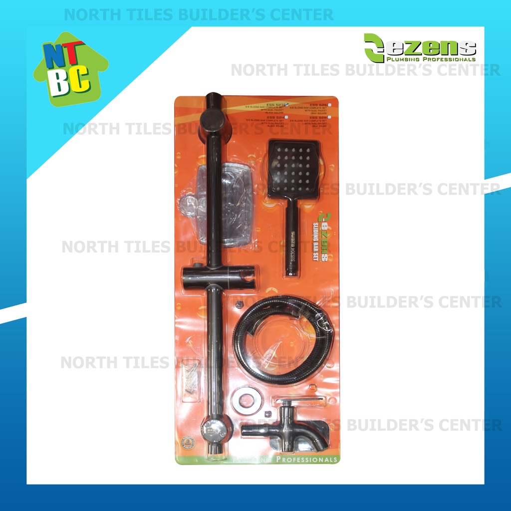 SHOWER BAR SET WITH 2 WAY FAUCET EZENS ESS - 523 ( BLACK SERIES ...