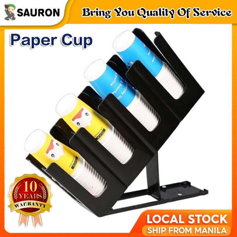 Milktea Cup Holder Collapsible Plastics Paper Cup rack 4slot foldable ...
