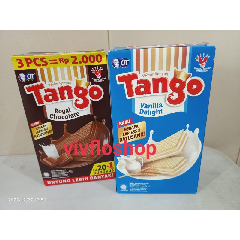 Vanilla & Chocolate Tango Wafers Box Packaging (20 x 7.8 grams ...