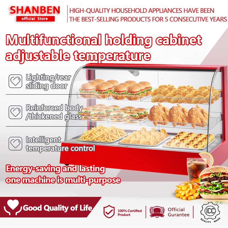 Constant temperature cabinet heating display counter fried chicken ...