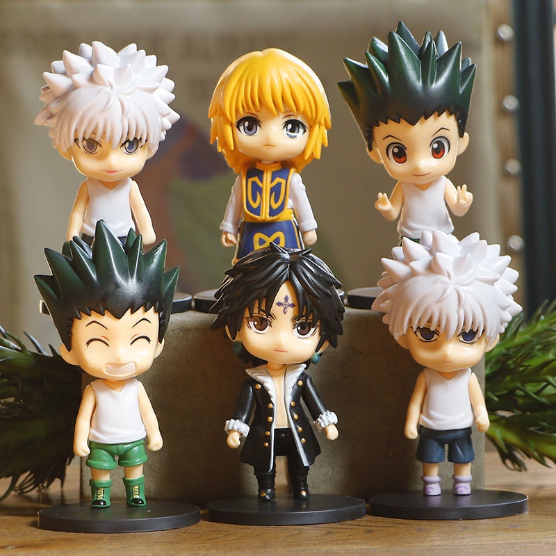 11cm Hunter X Hunter Figure 6PCS Gon Freecess Killua Zoldyck Kurapika ...