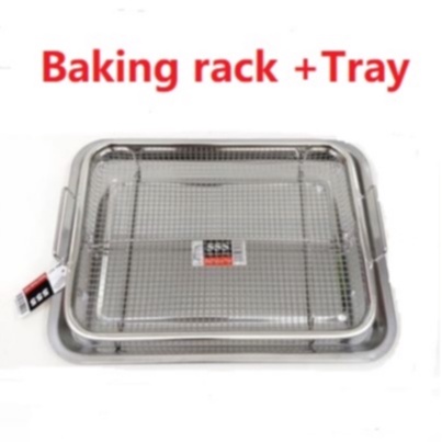 UD 2 IN1 STAINLESS STEEL MESH RACK + OVEN TRAY OIL DRAIN BEST COOKING ...